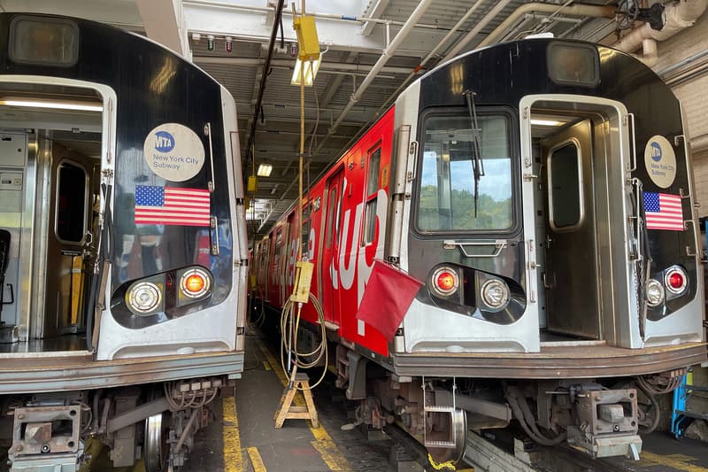 Supreme Redecorates NYC's Subway L Line Train | Hypebae