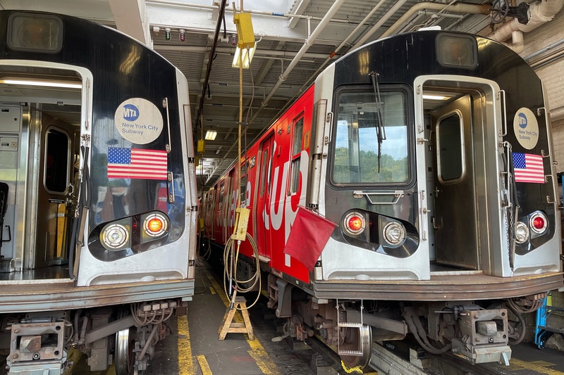 Supreme Redecorates NYC's Subway L Line Train | Hypebae