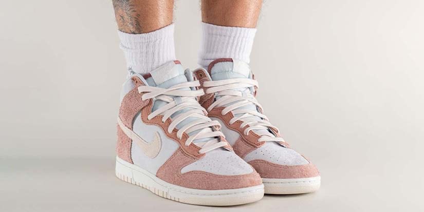 Nike Dunk High "Fossil Rose" On-Foot Imagery | Hypebae