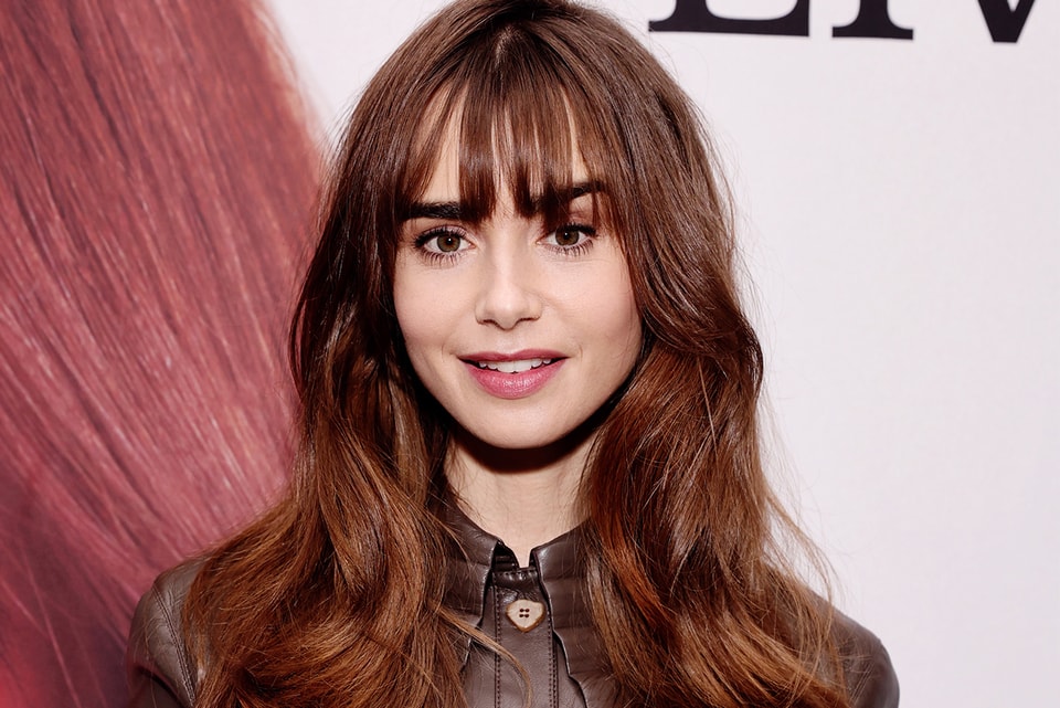 Lily Collins Long Brown Hair