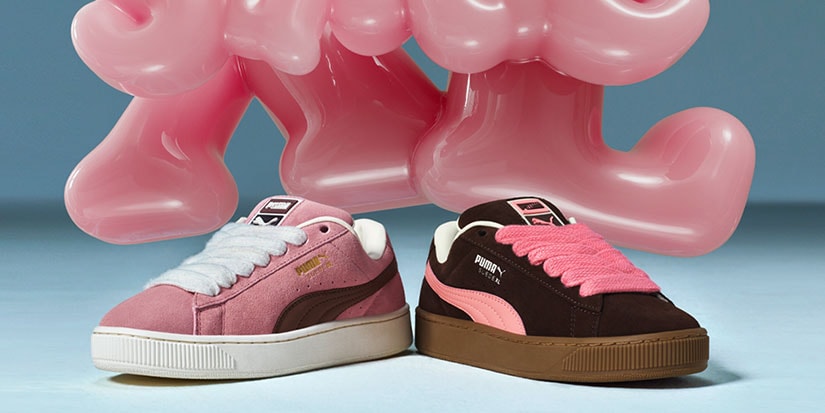 PUMA Drops Pink Suede XL Sneakers | Hypebae