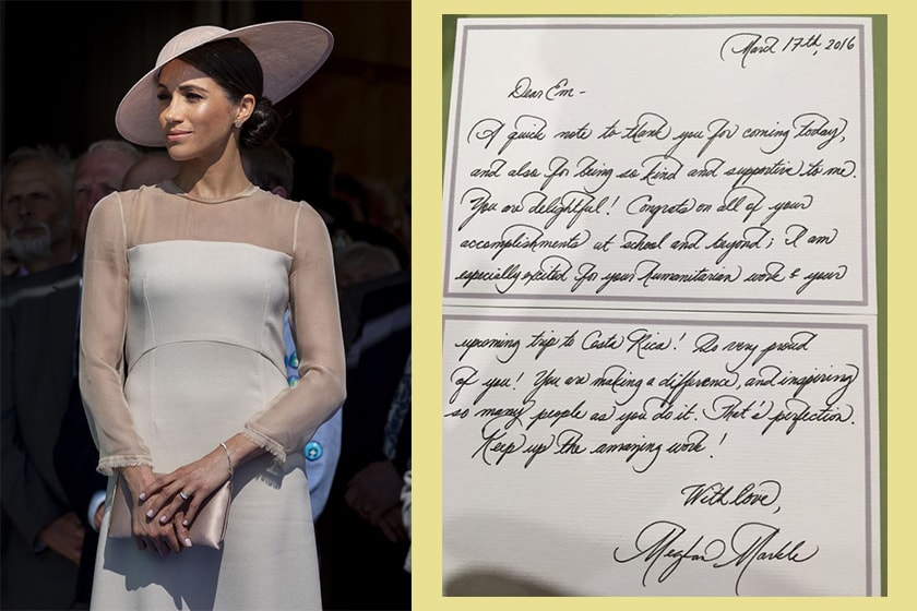 英國皇室手寫字，Meghan Markle 絕美書法 - POPBEE
