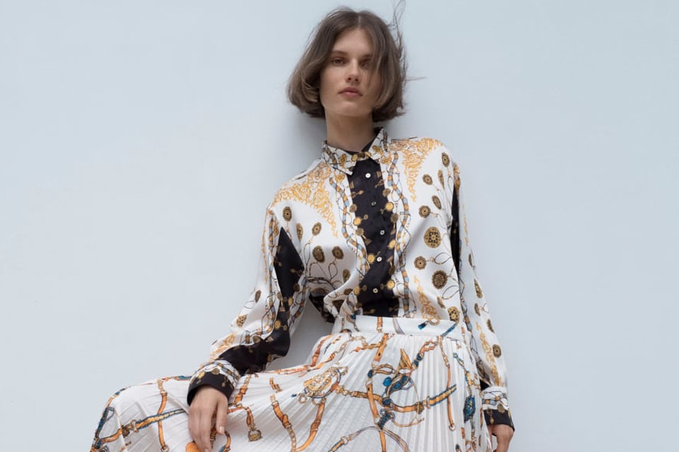 Zara 絲質印花裙 2018 - POPBEE