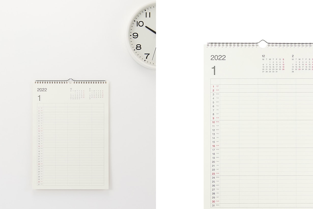 MUJI 年曆、手帳本開賣，為 2022 的美好日常準備！ - POPBEE