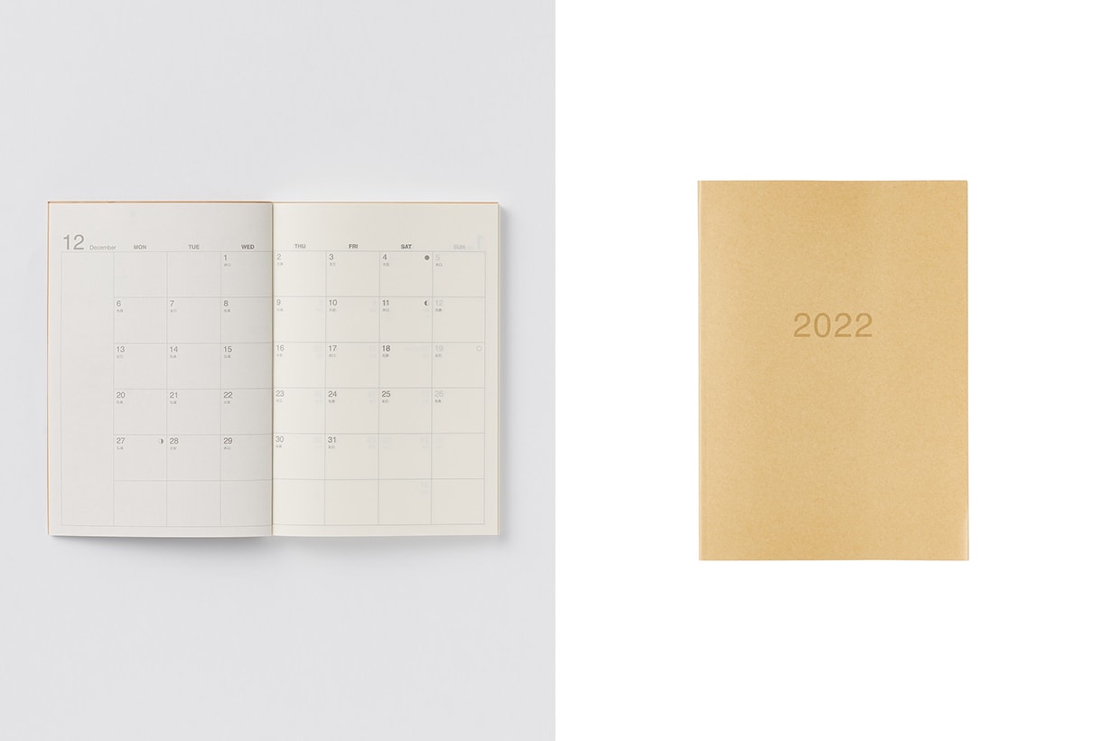 MUJI 年曆、手帳本開賣，為 2022 的美好日常準備！ - POPBEE