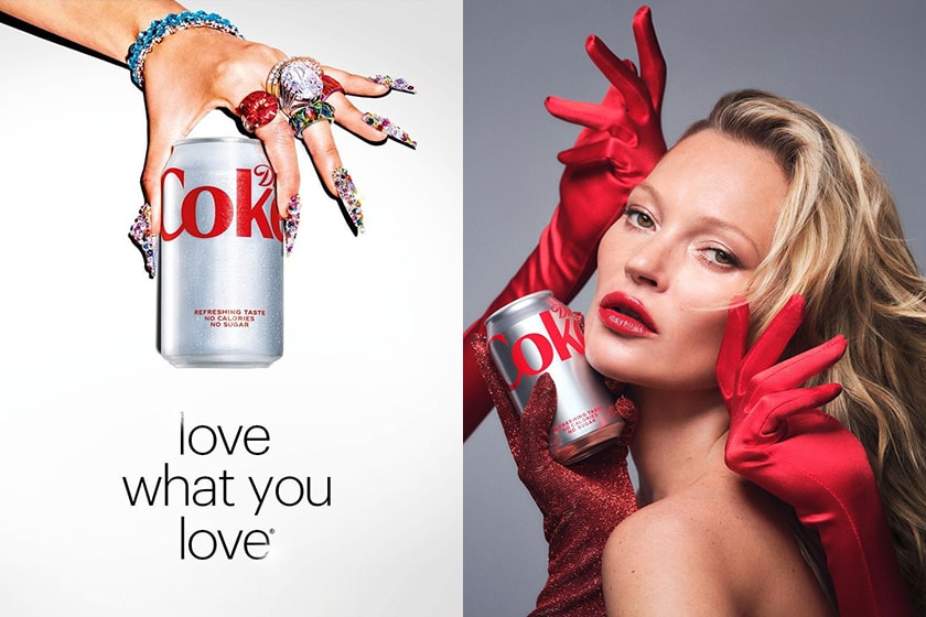 以創意總監之名：Kate Moss 親自設計 4 款時髦的限量 Diet Coke！ - POPBEE