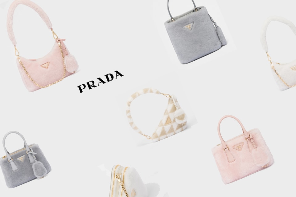 prada shearling holiday season galleria panier mini bags winter comfy ...