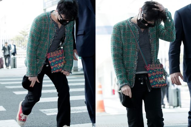 無法取替的時尚感：G-Dragon 機場穿搭秒上熱搜，搶先背上 Chanel 22 Mini Bag 新款色調！ - POPBEE