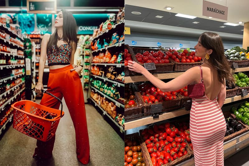 想拍 OOTD 打卡照卻找不到適合背景？不如試試超級市場吧，效果是意想不到的時尚！ - POPBEE