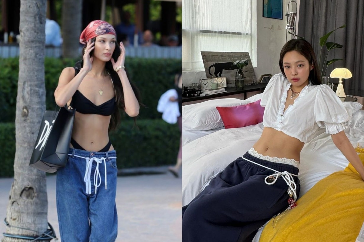 jennie 內褲外穿 sagging 穿搭 造型 復古 Y2k tips c - POPBEE