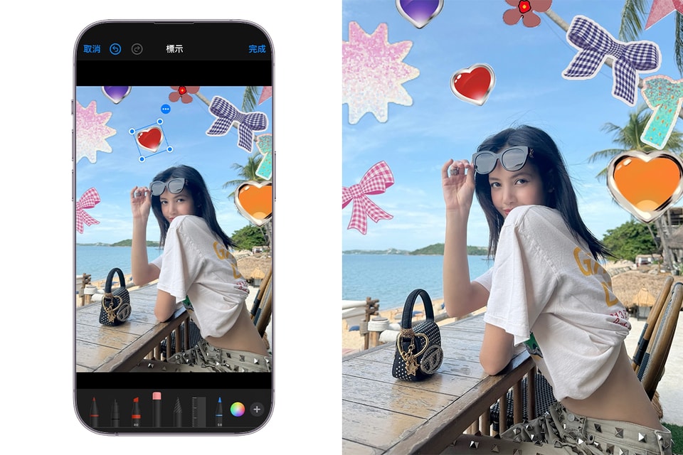 把 iPhone 變成拍貼機：內建可愛 5 種貼紙效果，不用載 App 就能把照片變成 Y2K 風格！ - POPBEE