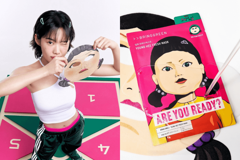 春節來去打畫片！OLIVE YOUNG x 《《魷魚遊戲》聯名系列台灣就買得到，大臉英錫娃娃面膜不能錯過！ - POPBEE