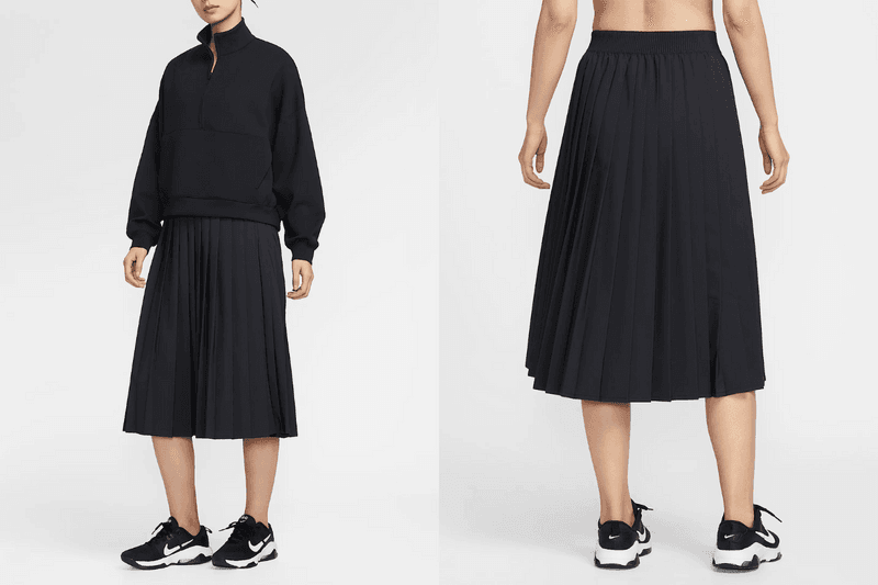 好搭的極簡配色：百褶半身裙、襯衫、寬褲 ... 請偷偷筆記 Nike 這個系列！ - POPBEE