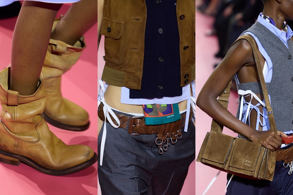 #PFW：Miuccia Prada 讓你猜不透！Miu Miu 2026 春夏展現實用主義與女性氣質的碰撞，手袋與鞋履同樣精彩！ - POPBEE