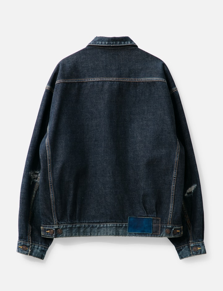 Visvim - VISVIM 101 Damaged Denim Jacket in Blue | HBX