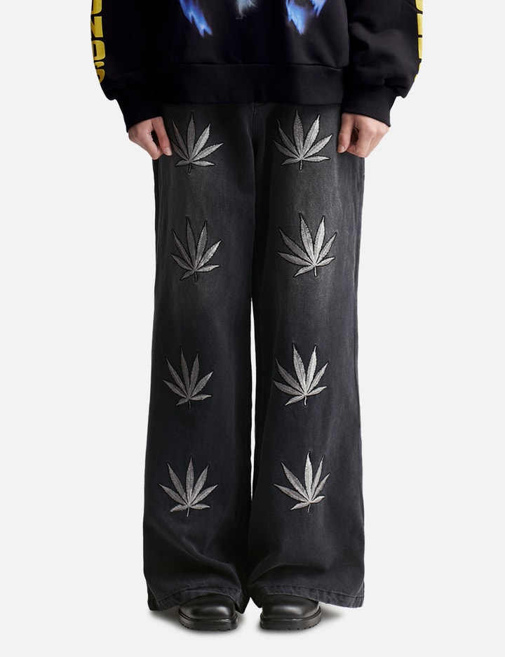 HauntedStarbucks - Flared Leaf Denim | HBX