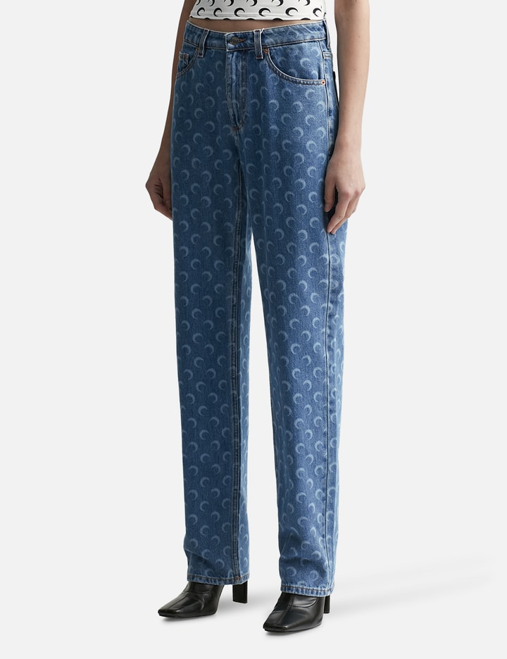 Marine Serre - Moon Laser Denim Jeans | HBX - Globally Curated Fashion ...