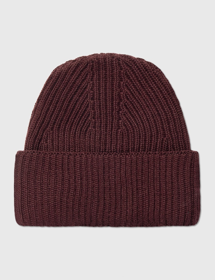 Maison Kitsuné - Fox Head Patch Ribbed Hat | HBX - Globally Curated ...