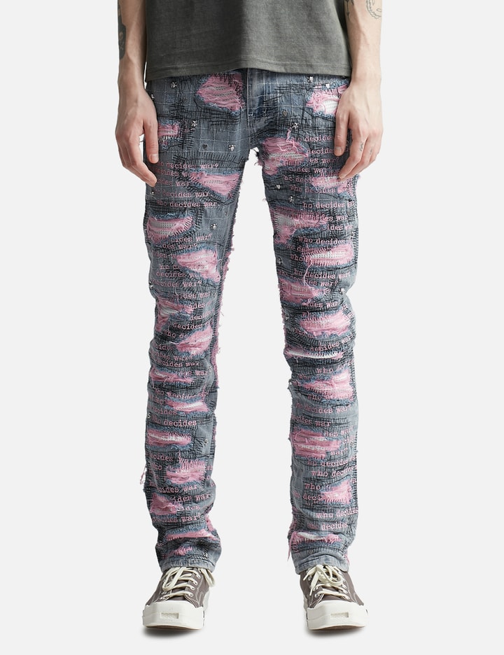 Who Decides War - Amplified Scripture Denim Jeans | HBX
