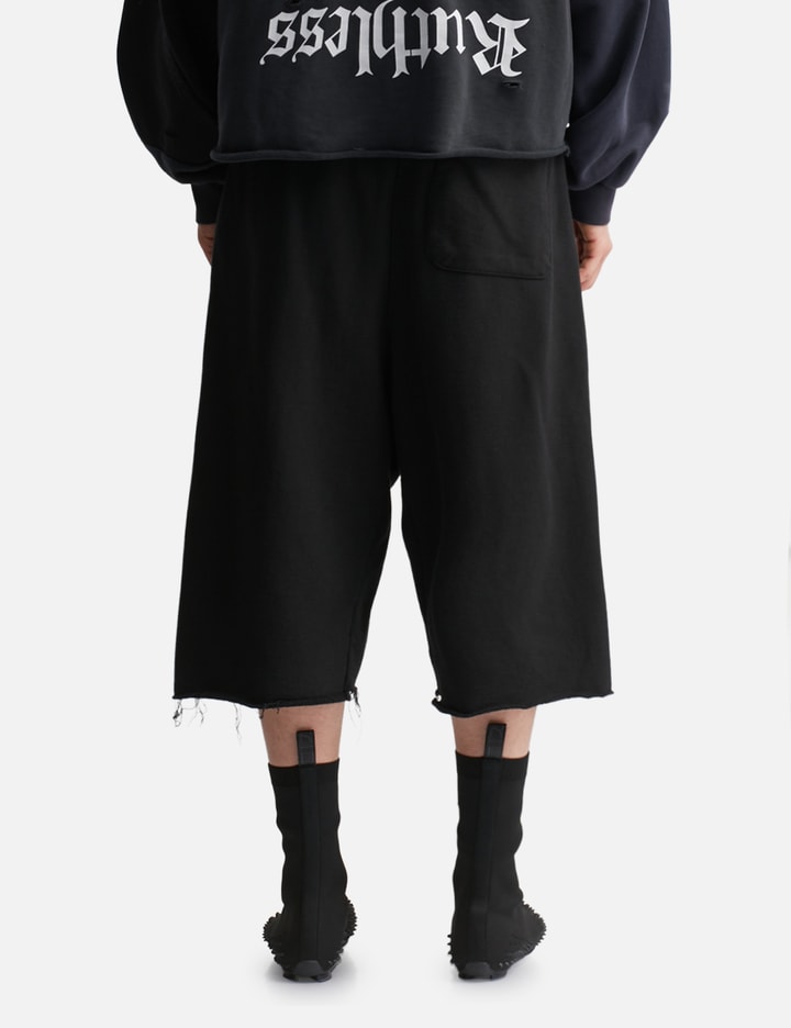 Protocol-Index Folded Waist Jorts - Semi-oversized black denim jorts ...