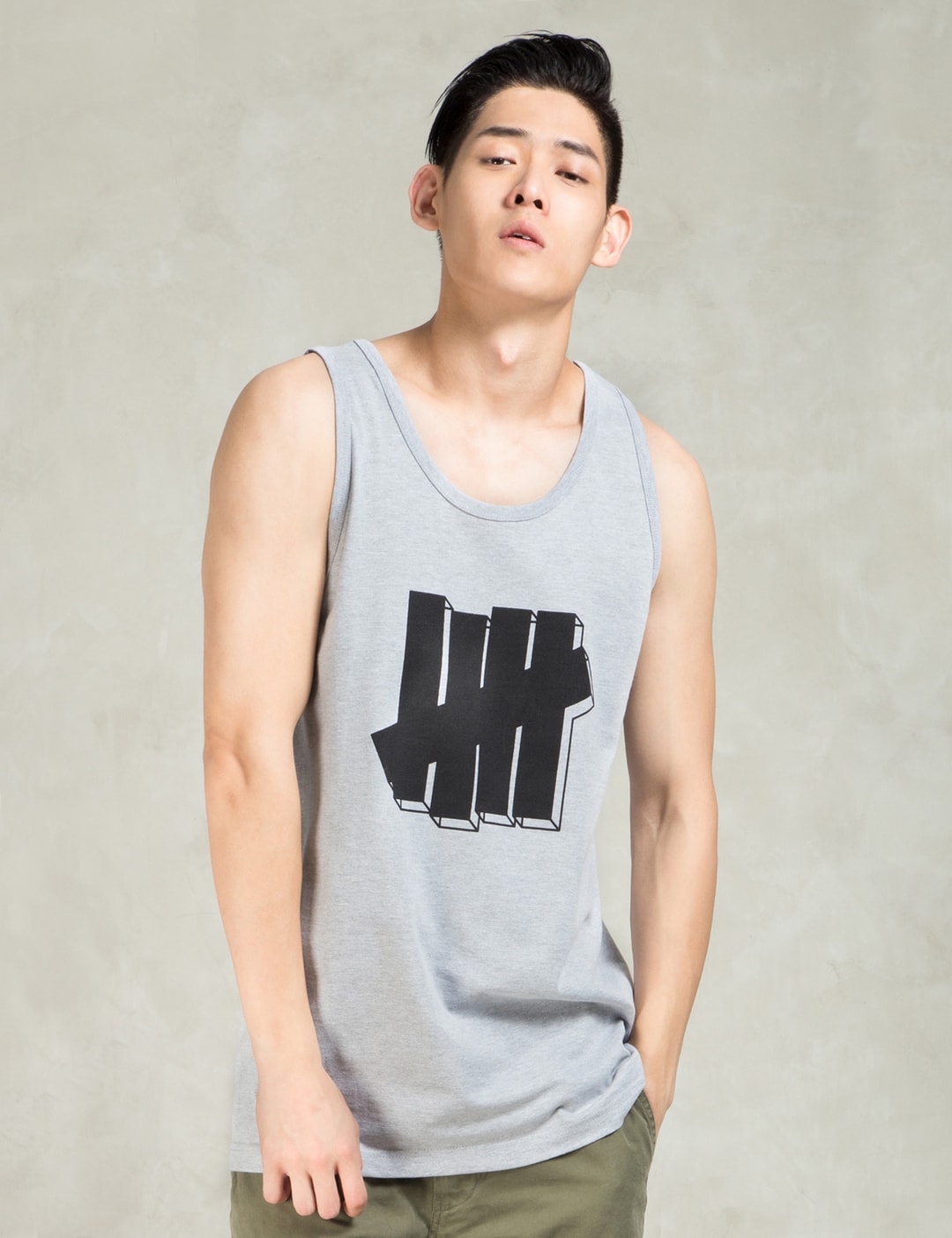 Undefeated - Grey Heather Strike Block Tank Top | HBX - Globally ...
