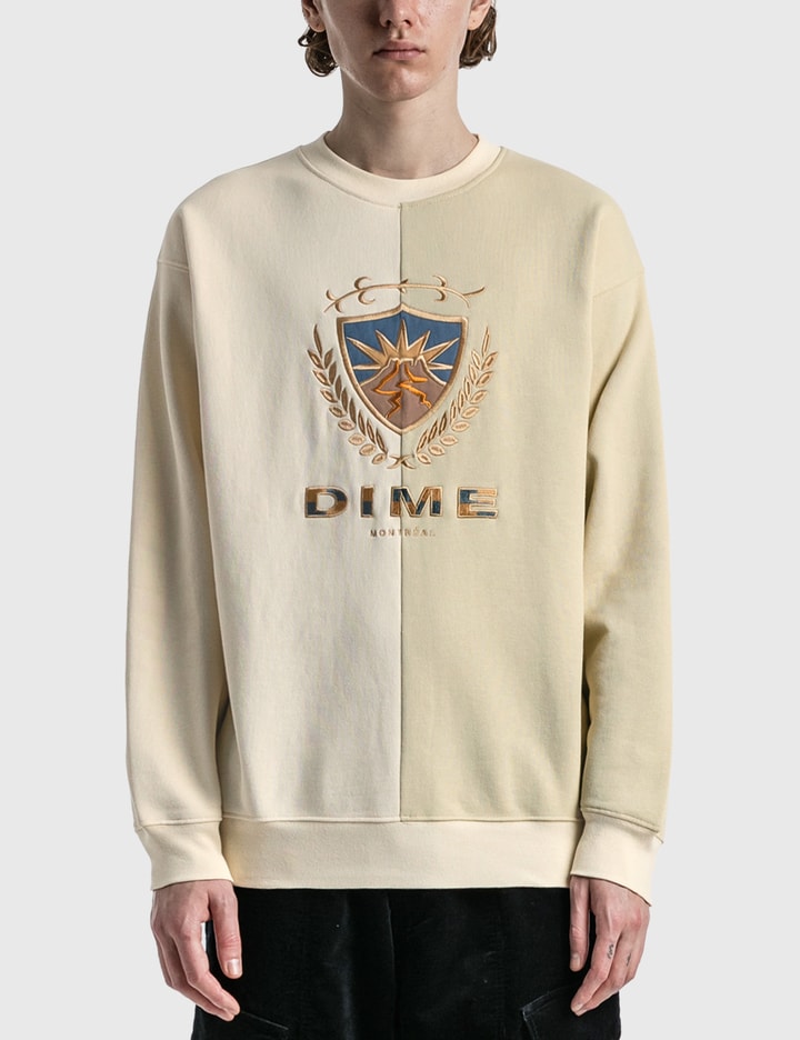 Dime - Split Crest Crewneck | HBX - Globally Curated Fashion and Lifestyle by Hypebeast