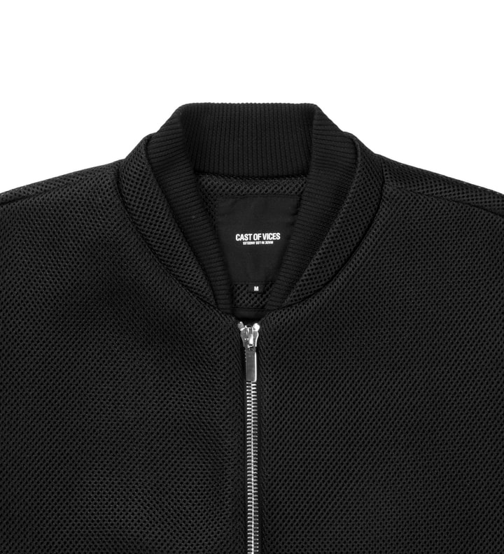 Cast of Vices - Black Spacer Mesh Neo Bomber Jacket | HBX - HYPEBEAST 為 ...