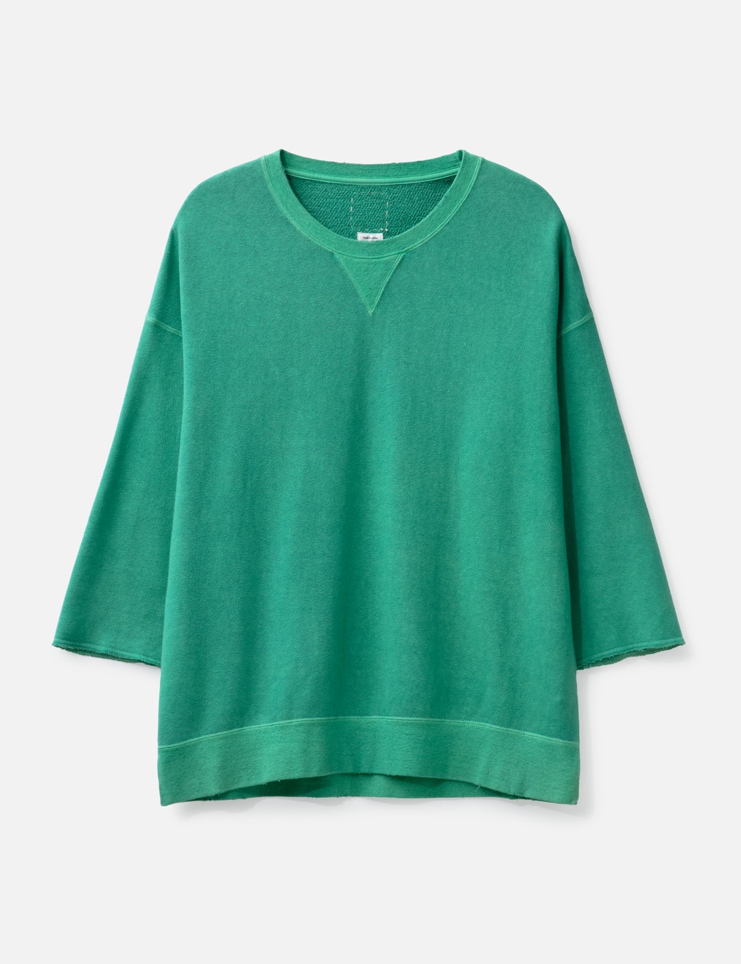 Visvim - VISVIM JUMBO SWEAT 3/4 in Green (UNEVEN DYE) | HBX - Globally Curated Fashion and ...