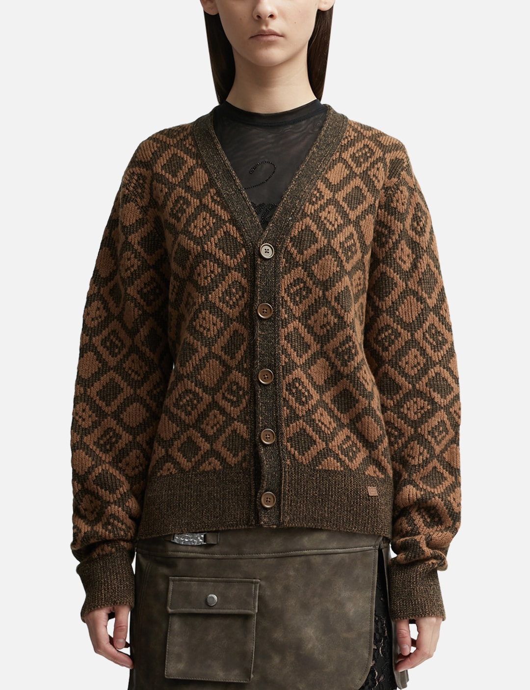 Acne Studios - FACE TILES CARDIGAN | HBX