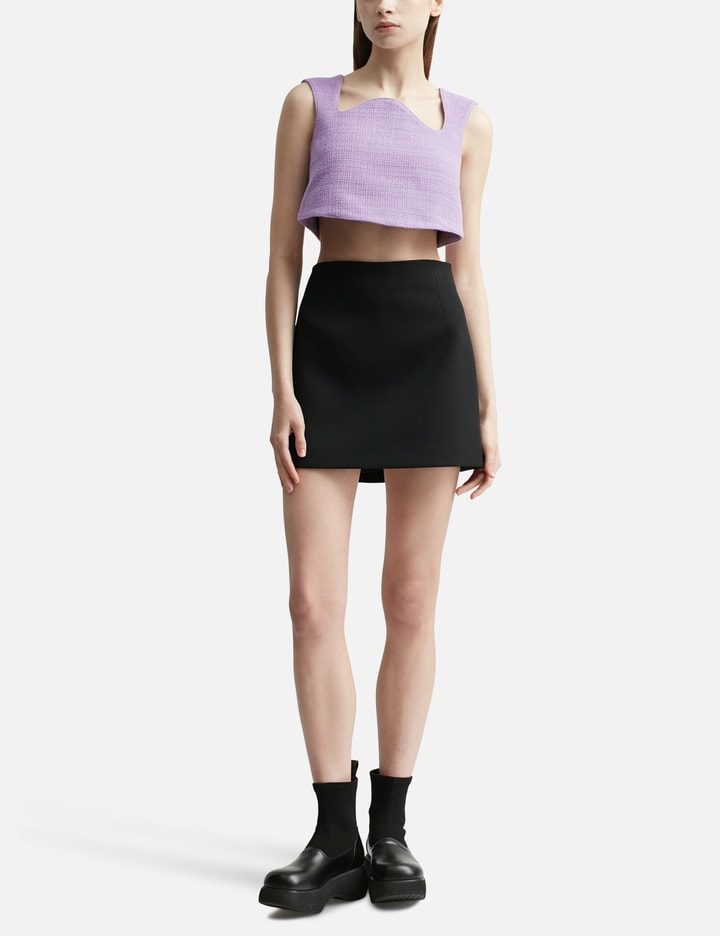 Recto - Ikaro Tweed Curved Crop Top | HBX