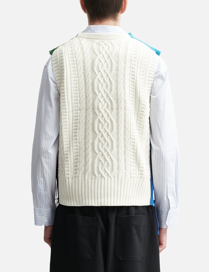 Charles Jeffrey Loverboy - PATCH CABLE KNIT VEST | HBX