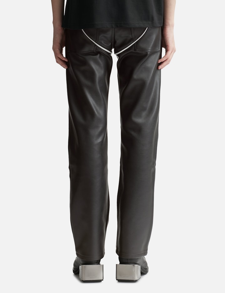 GmbH - LATA SS23 PLEATHER TROUSERS BLACK | HBX