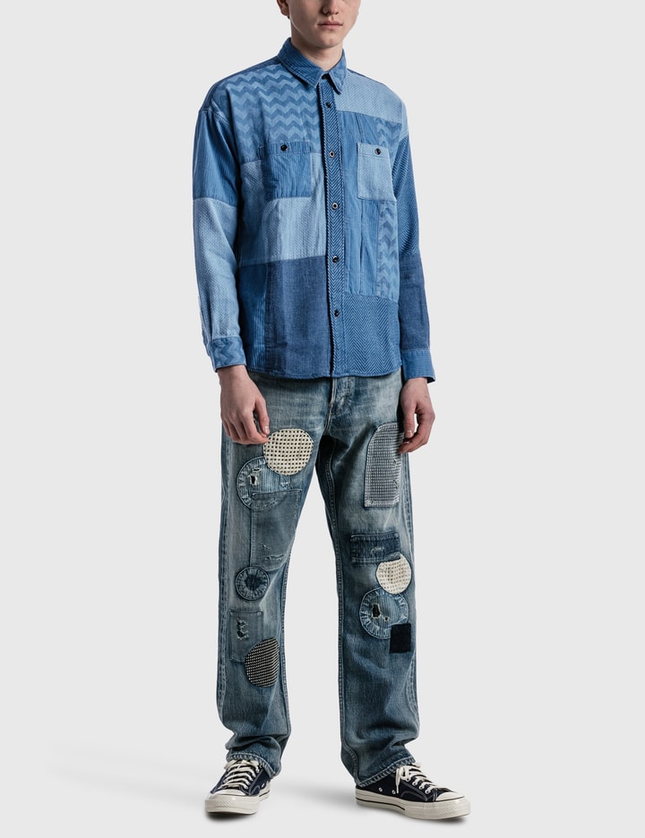 FDMTL - 3 YEAR WASH BORO PATCHWORK SHIRT | HBX - Globally Curated Fashion and Lifestyle by Hypebeast