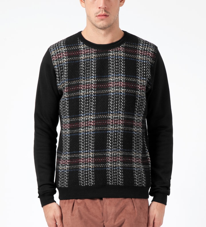 AMH - Black Check Yourself Sweater | HBX - Globally Curated Fashion and ...
