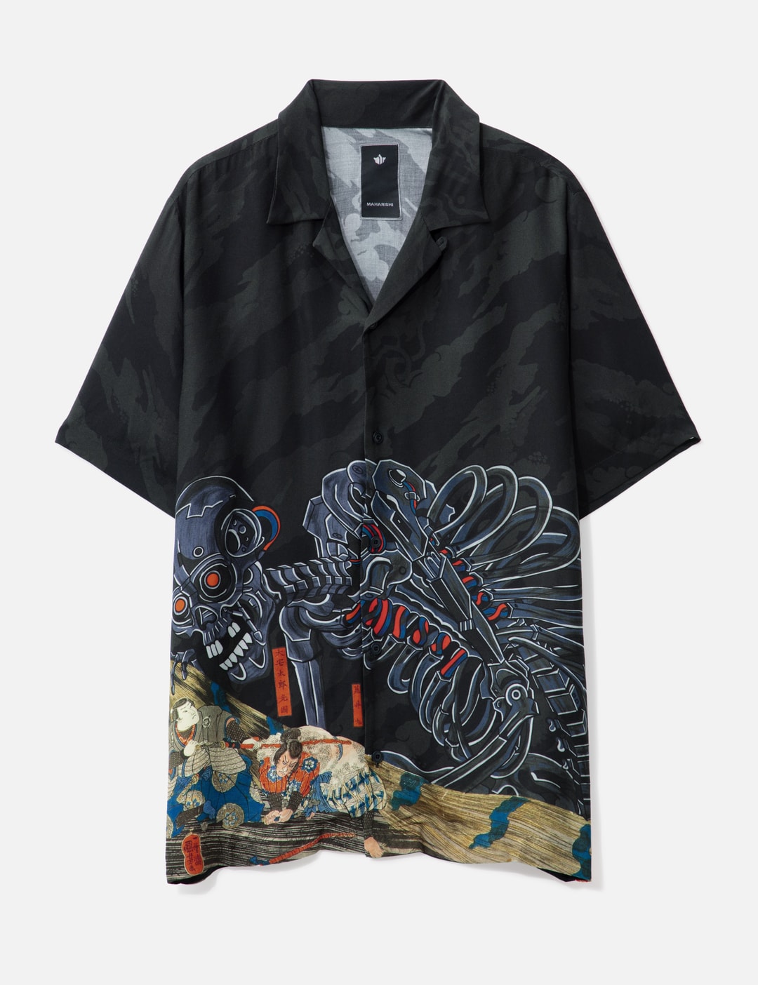 Maharishi - Cyber Skeleton Camp Collar Shirt | HBX - HYPEBEAST 為您搜羅全球潮流時尚品牌