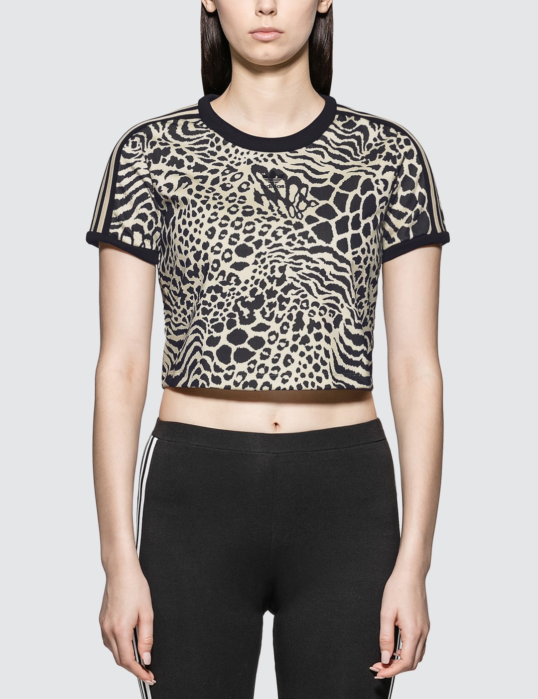 아디다스 오리지널스 - Leopard Print 3 Stripes T-shirt | HBX - 하입비스트가 엄선한 글로벌 패션 ...