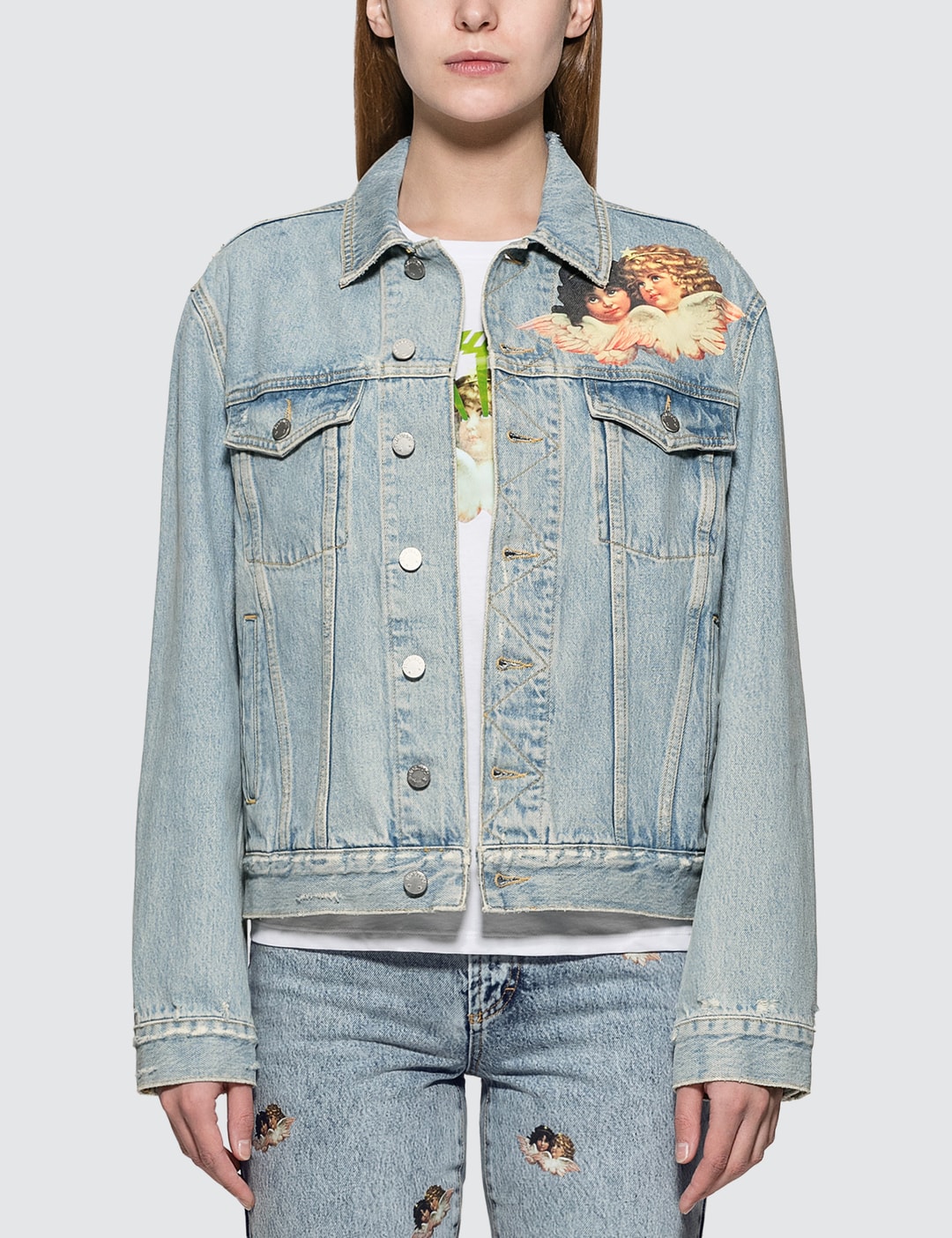 Fiorucci - Nico Front Patch Denim Jacket | HBX - Globally Curated ...