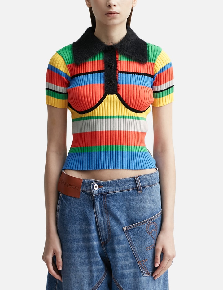 Andersson Bell - Nelly Stripe Polo Top | HBX - Globally Curated Fashion ...