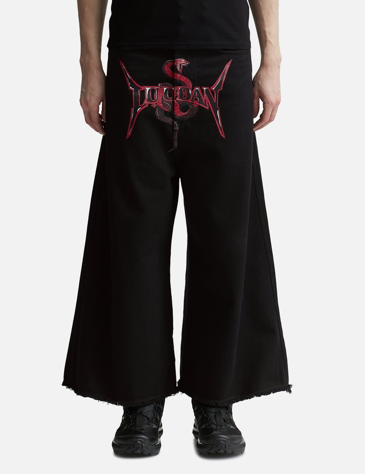 LUU DAN - Logo Wide Cropped Jeans | HBX - Globally Curated Fashion and ...