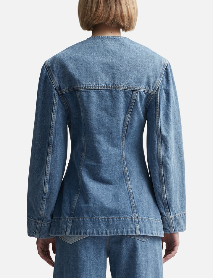 Ganni - Fitted Denim Blazer | HBX
