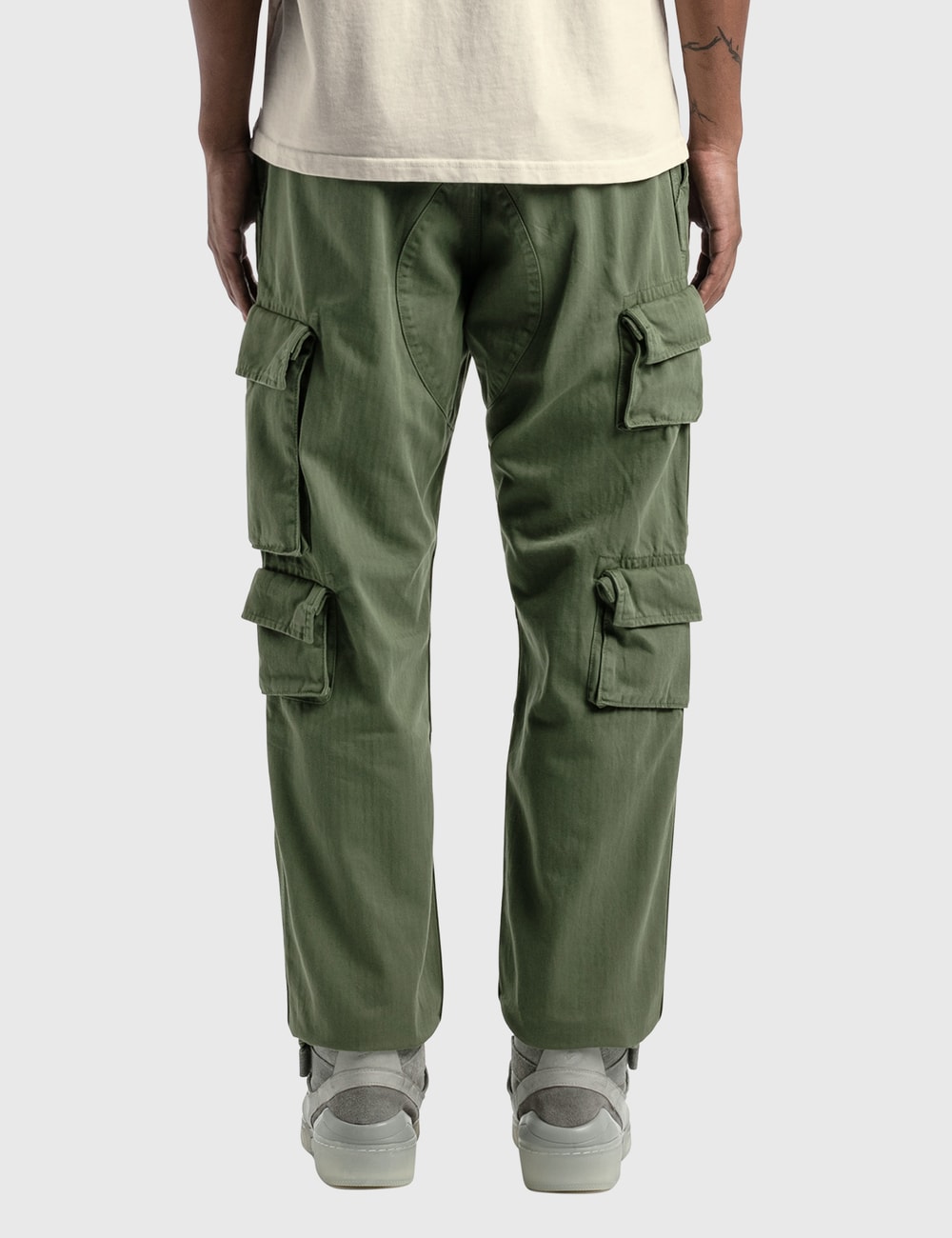 Reese Cooper - Herringbone Cotton Cargo Pants | HBX