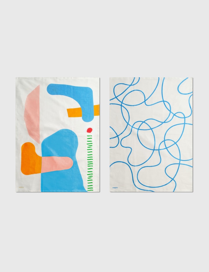 POKETO - Linen Tea Towel Set of 2 | HBX - Globally Curated Fashion and ...