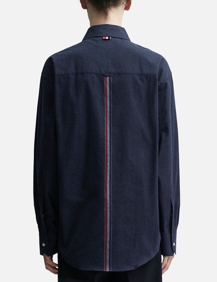 Thom Browne - Cotton Flannel Back Stripe Oversized Shirt | HBX ...