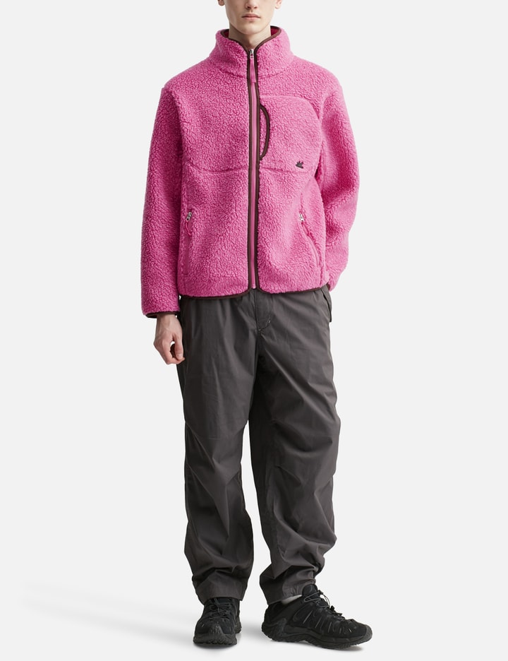Sunlove Kumo Sherpa Fleece Jacket - 麻花粉Sherpa羊羔絨外套，高領刷毛保暖，YKK拉鍊與對比羅紋細節 ...
