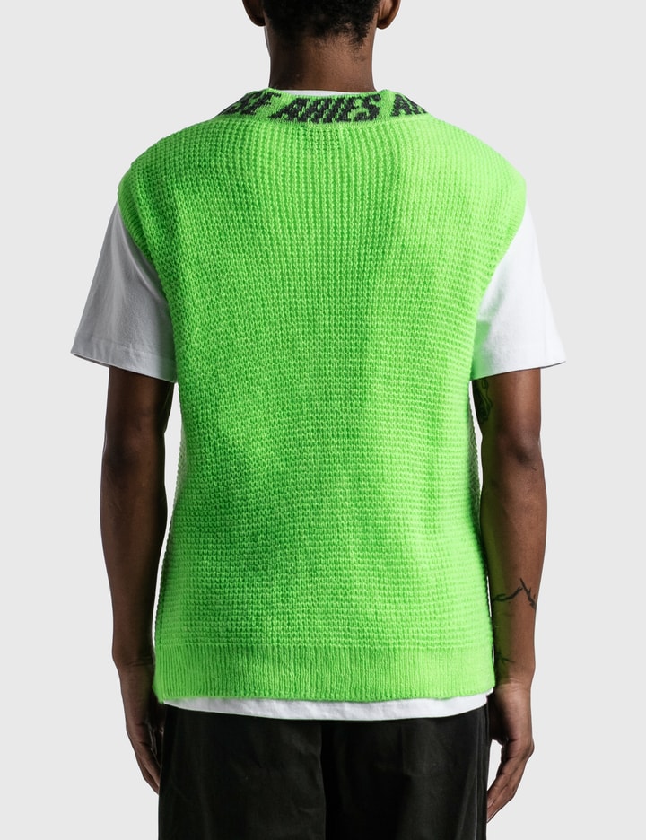 Aries - Waffle Knit Sweater Vest | HBX - Globally Curated Fashion and ...