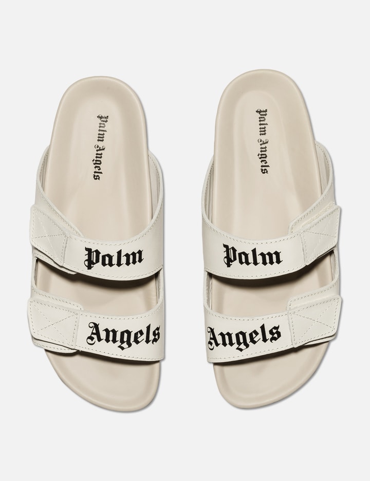Palm Angels - Palm Angels Logo Leather Sandals | HBX