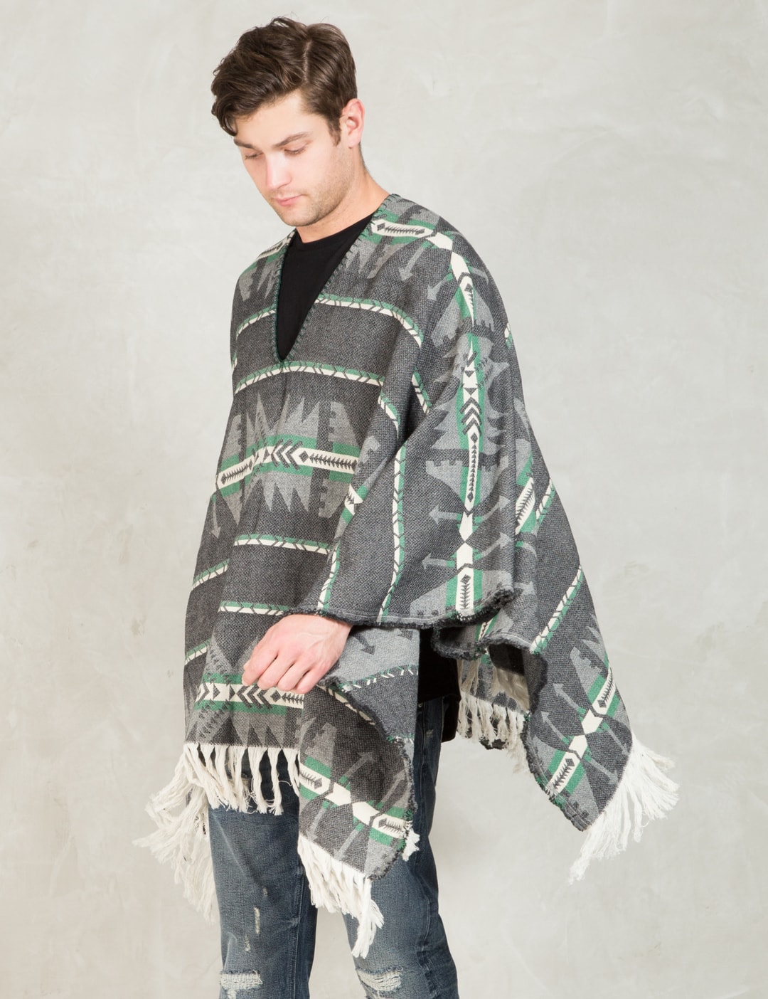 Discovered - Black Chimayo Poncho | HBX - Globally Curated Fashion and ...