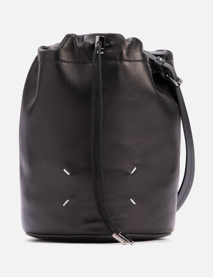 Maison Margiela Draw-String Pouch - Black nappa leather pouch with ...