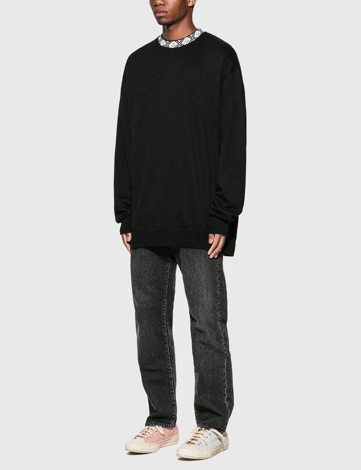 Acne Studios - Face Motif Mock Neck Sweatshirt | HBX - Globally Curated ...