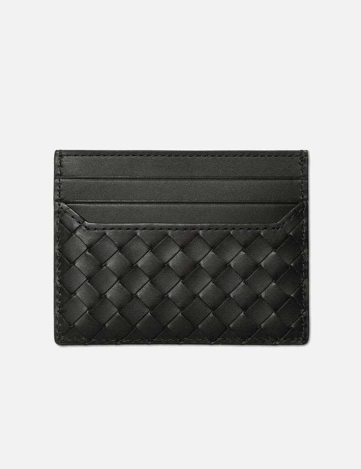 Bottega Veneta Intrecciato Piccolo Card Case - Black calfskin card ...